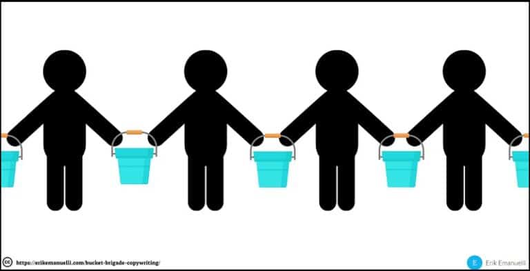 Bucket Brigade in Copywriting: How-to, Examples, Words List